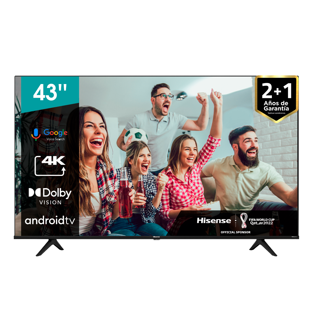 Smart TV Hisense 43A6G, 4K Ultra HD, Widescreen, Negro | Oasify